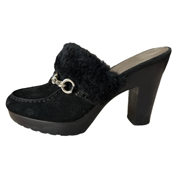 Coach | Shoes | Coach Black Leather Mule Clogs | Poshmark